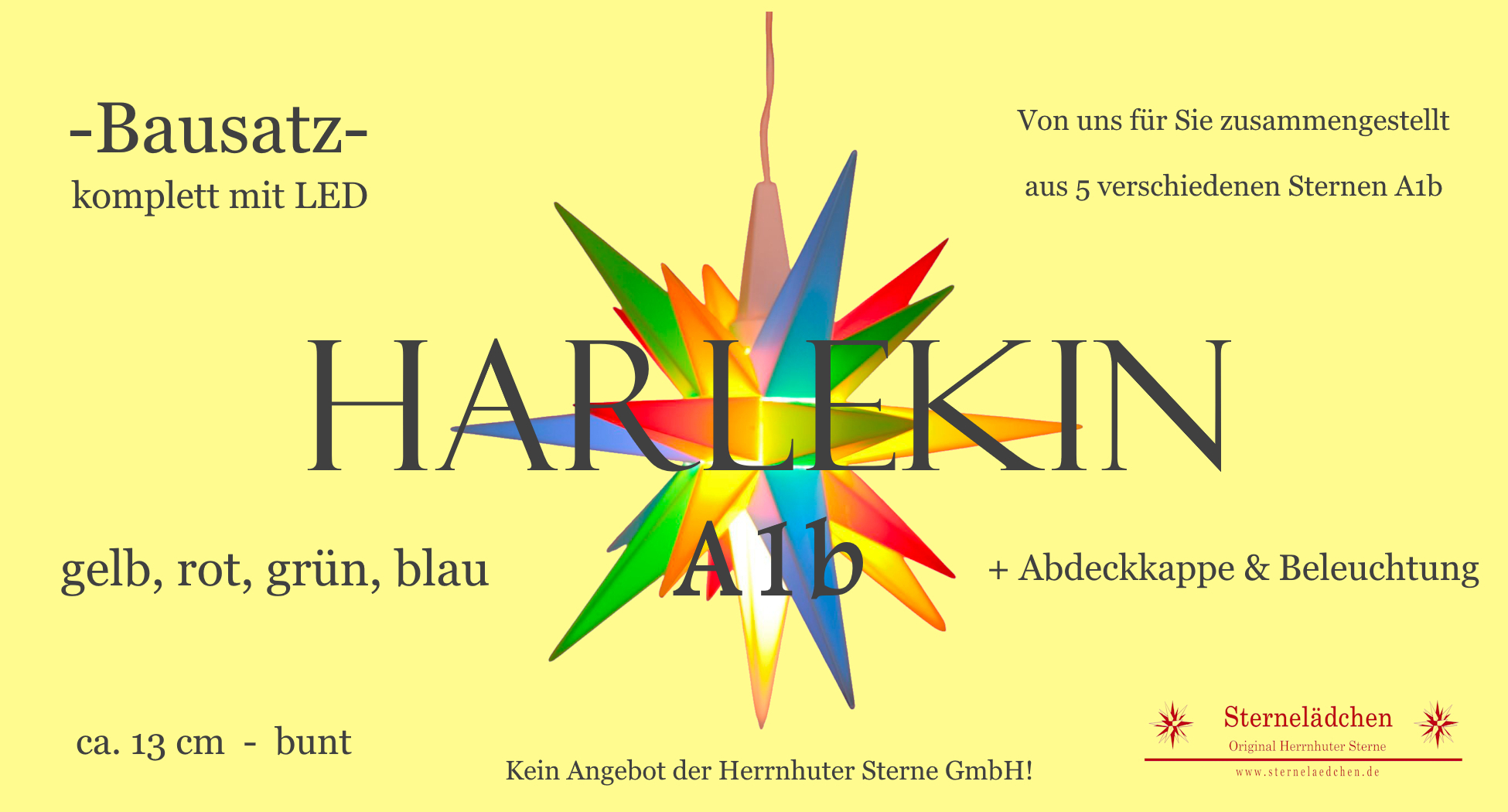 Harlekin - Stern A1b bunt